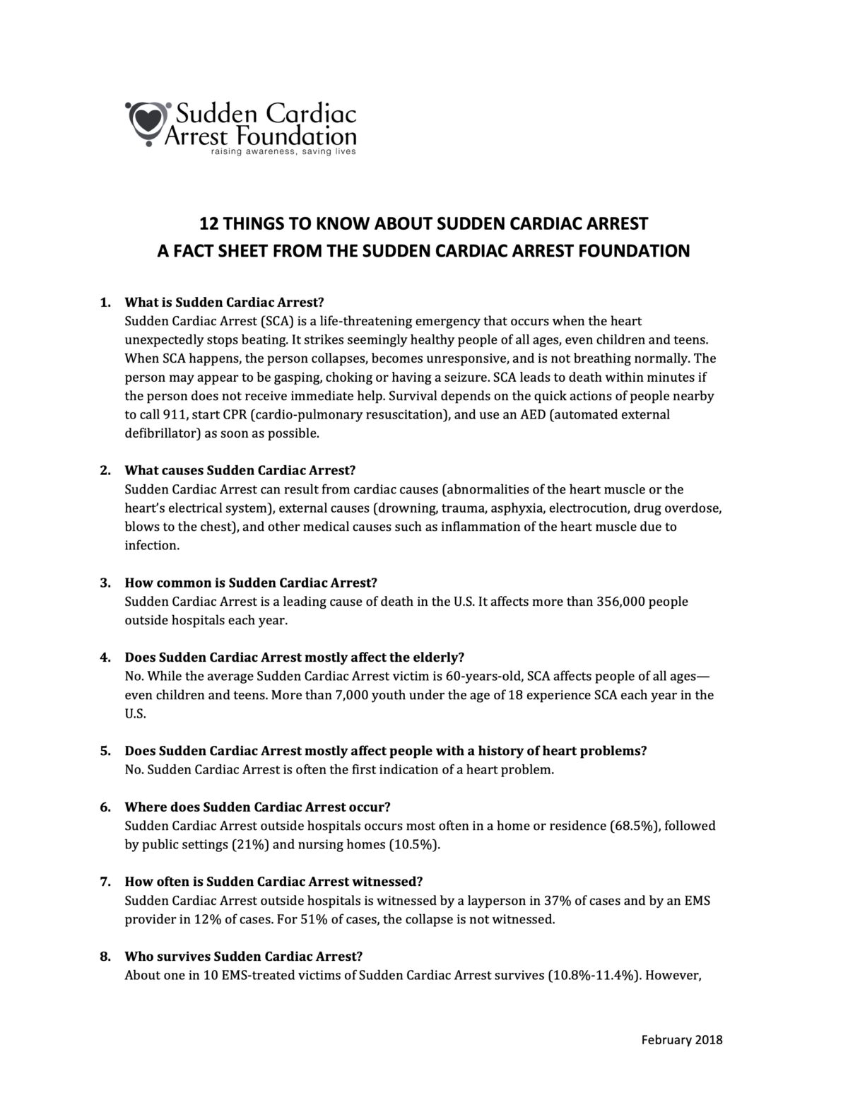 Sudden Cardiac Arrest – John Taylor Babbitt Foundation